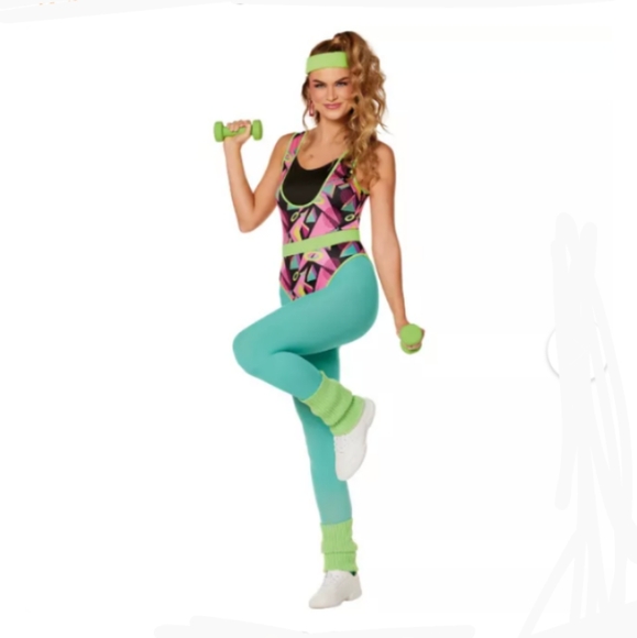Spirit | Tops | Lets Get Physical Adult 8s Workout Bodysuit Costume New ...